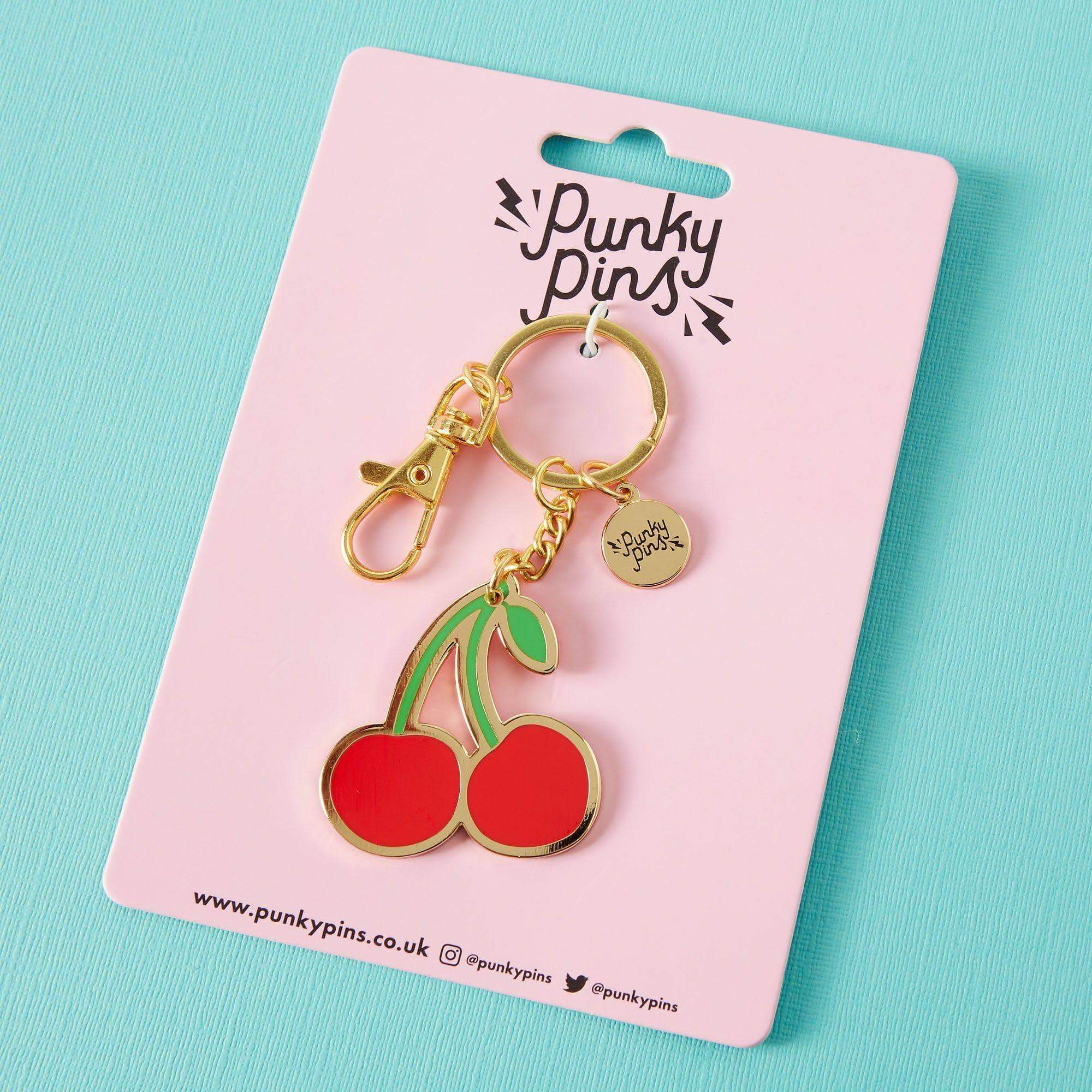 Cherry Enamel Keyring – punkypins