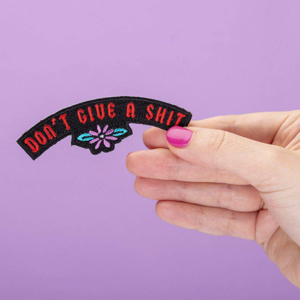 Don't Give A Shit Embroidered Iron On Patch – punkypins