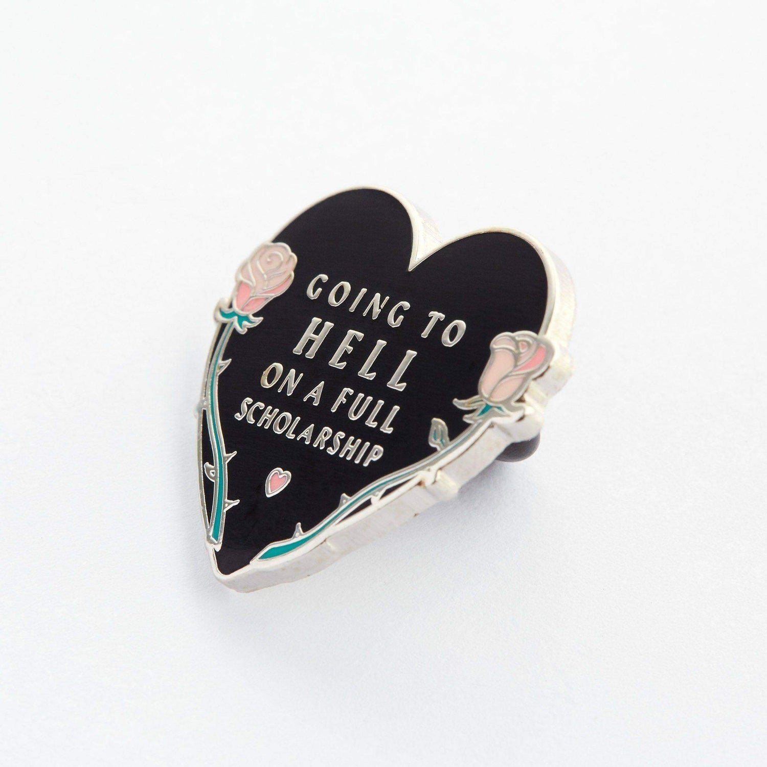 Going to Hell on a Full Scholarship Enamel Pin – punkypins