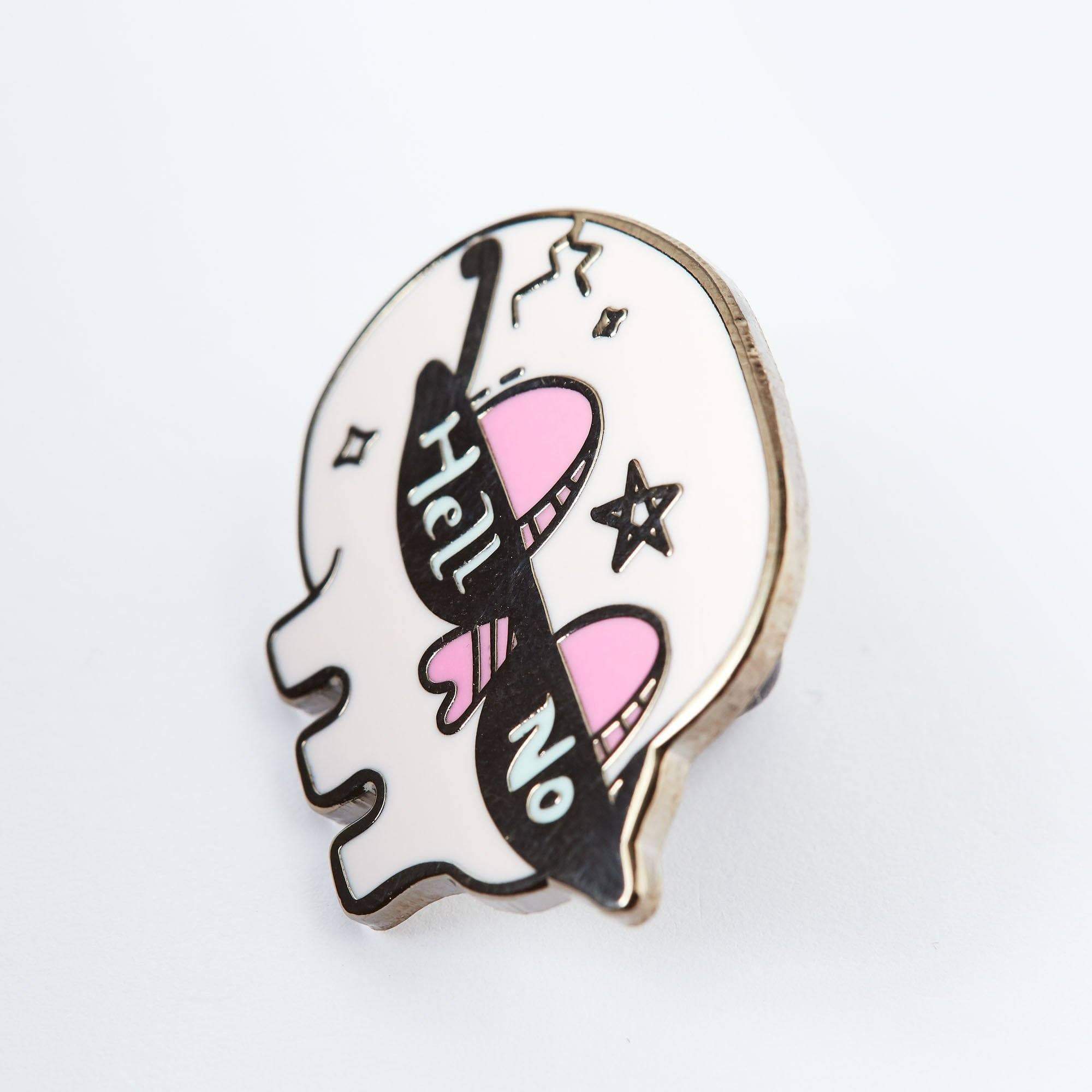 Hell No Skull Enamel Pin – punkypins