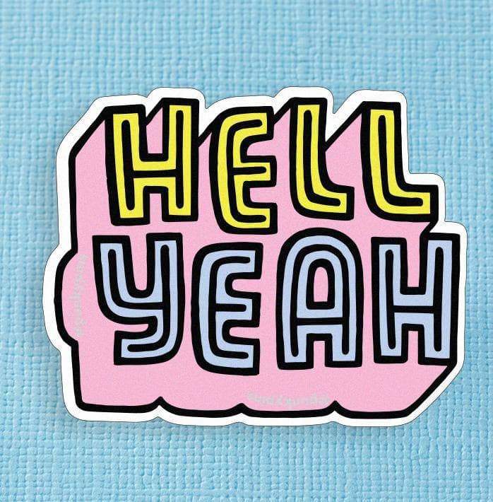 Hell Yeah Large Vinyl Sticker | Punky Pins – punkypins