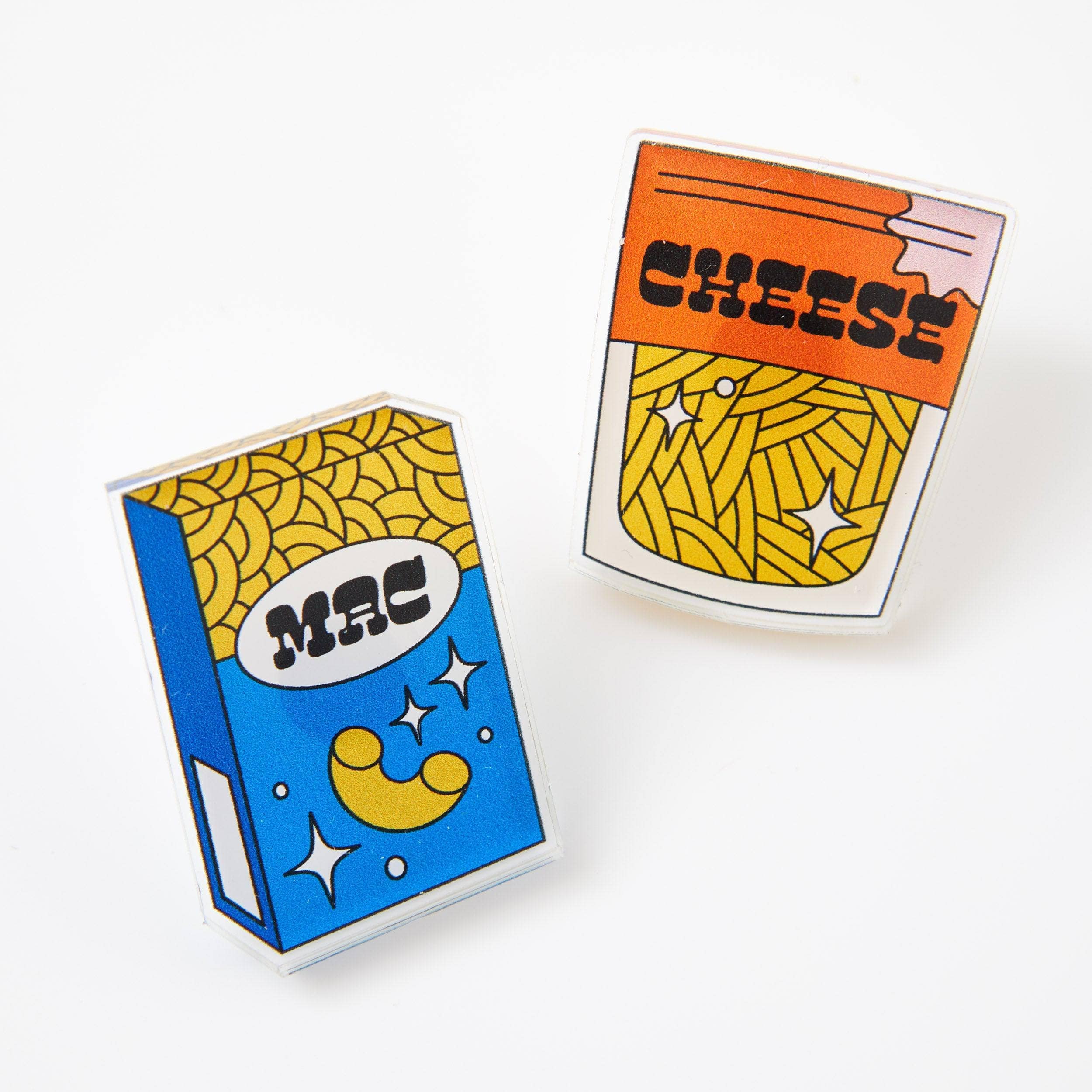 Mac & Cheese Acrylic Pin Pair – punkypins
