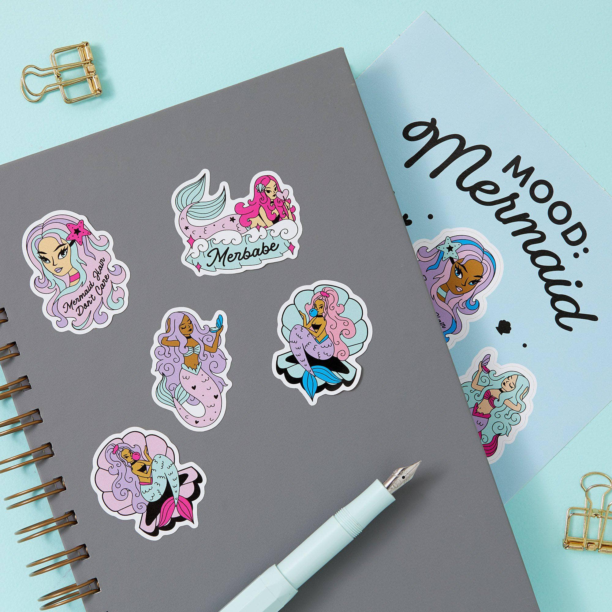 Mood: Mermaid Vinyl A5 Sticker Sheet – punkypins