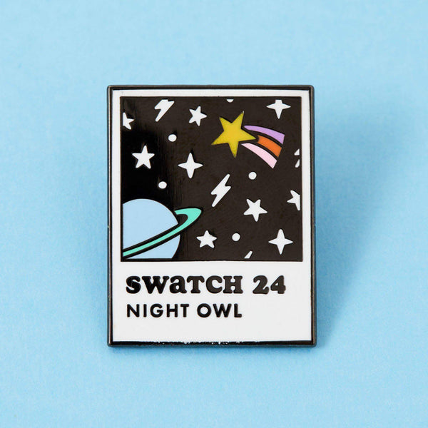 Night Owl Swatch Enamel Pin – punkypins