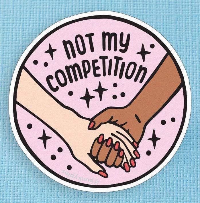 Not My Competition Large Vinyl Sticker | Punky Pins – punkypins