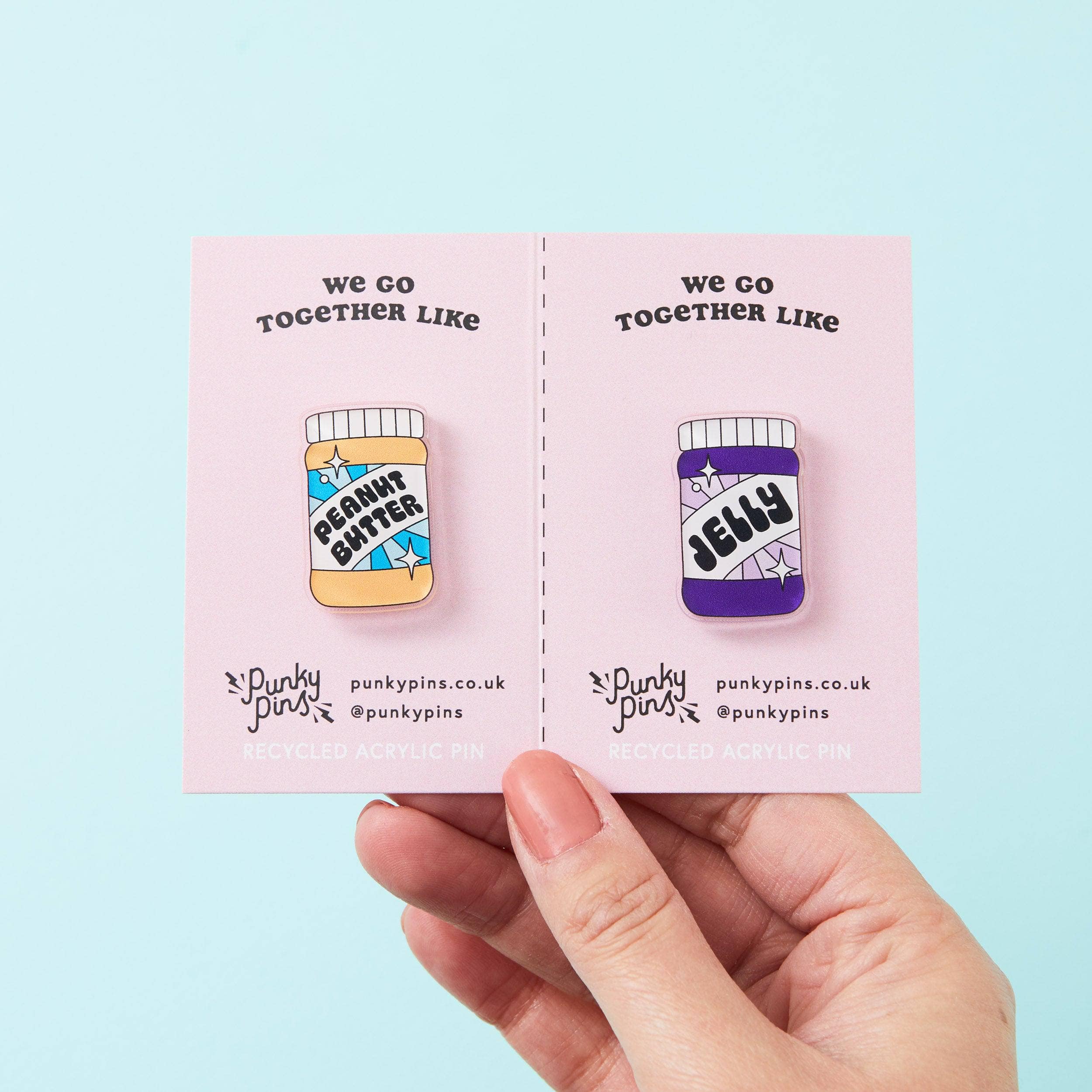 Peanut Butter & Jelly Acrylic Pin Pair – punkypins