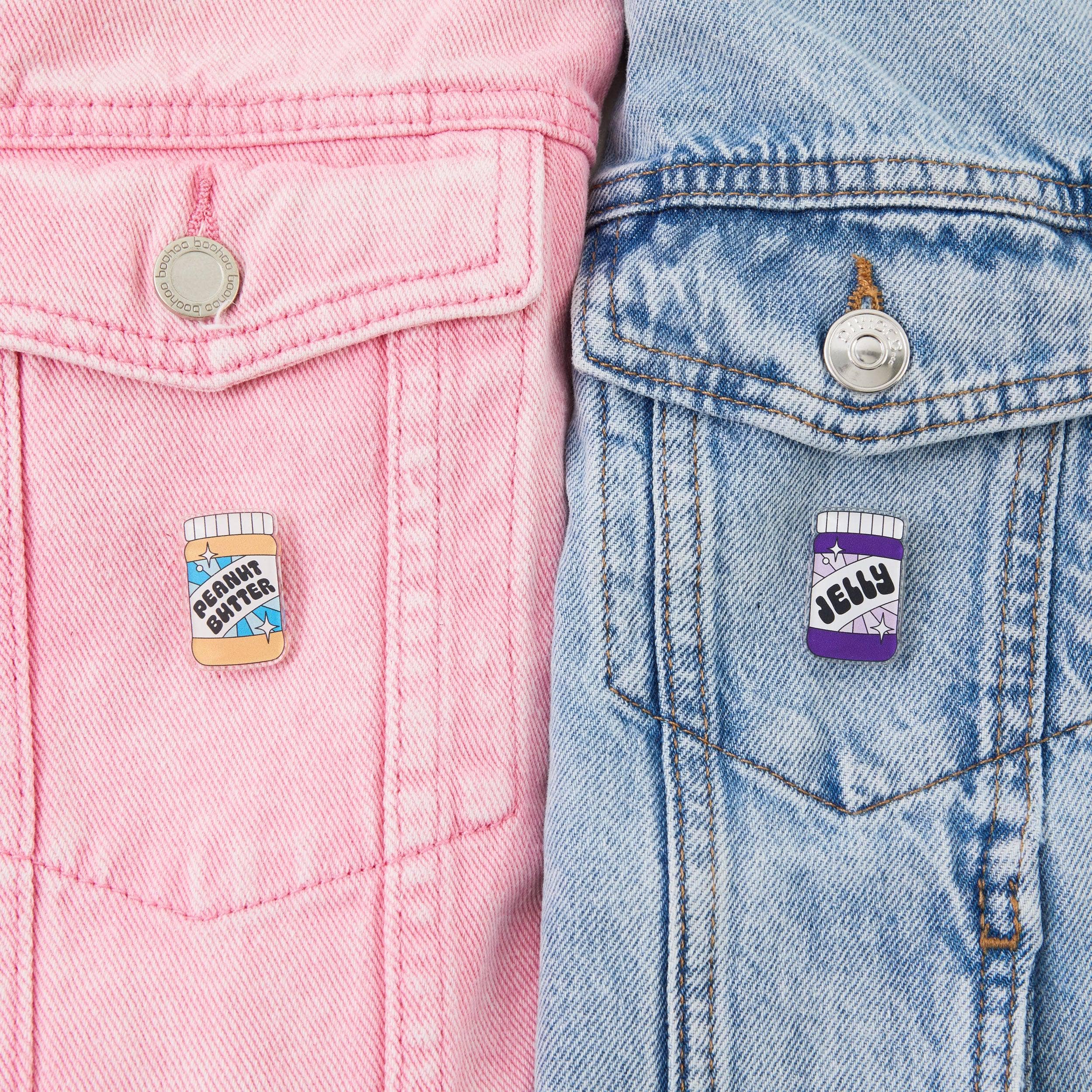 Peanut Butter & Jelly Acrylic Pin Pair – punkypins