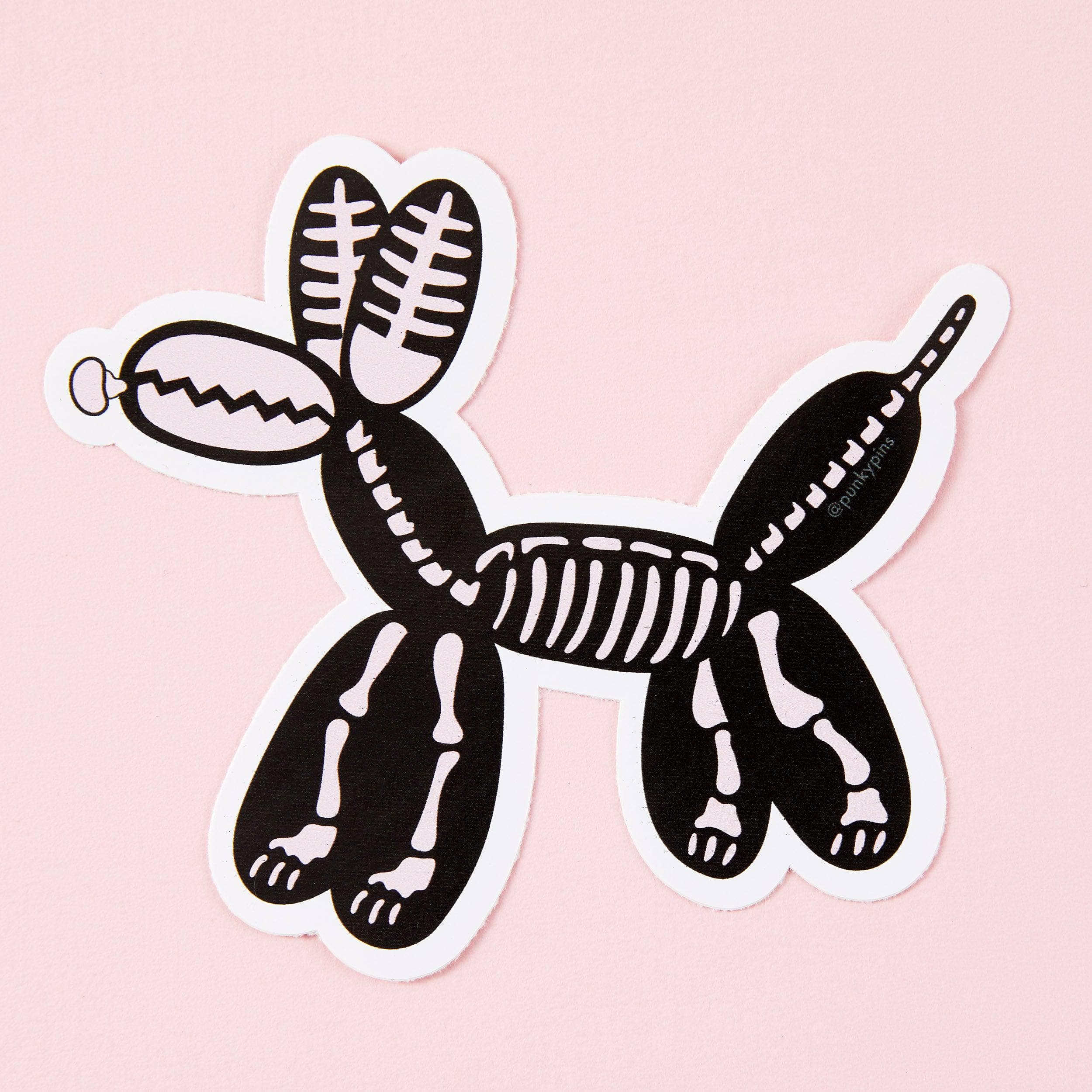 Skeleton Balloon Dog Vinyl Sticker – punkypins