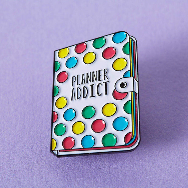 Stationery Planner Addict Enamel Pin – punkypins