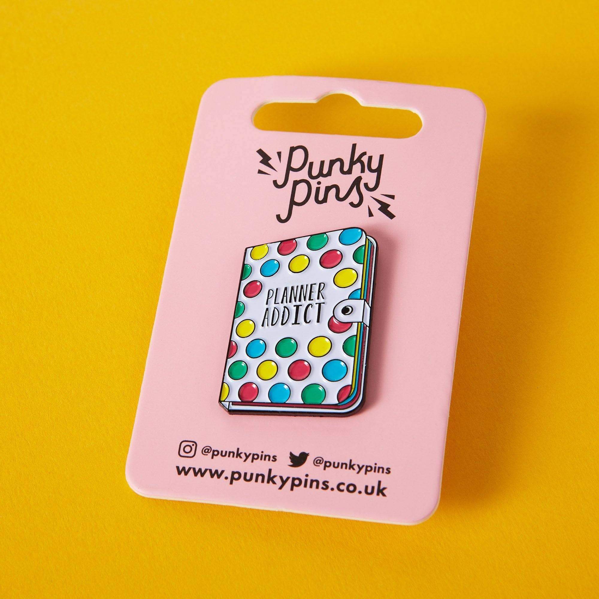 Stationery Planner Addict Enamel Pin – punkypins