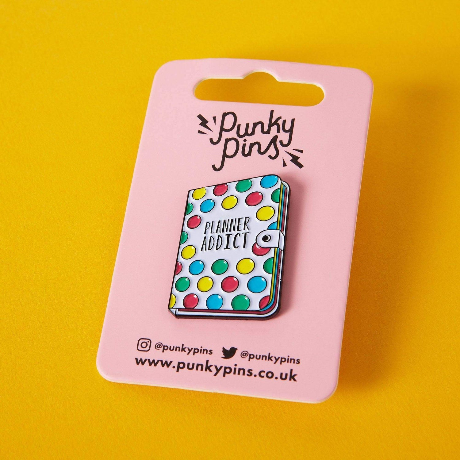 Stationery Planner Addict Enamel Pin – punkypins