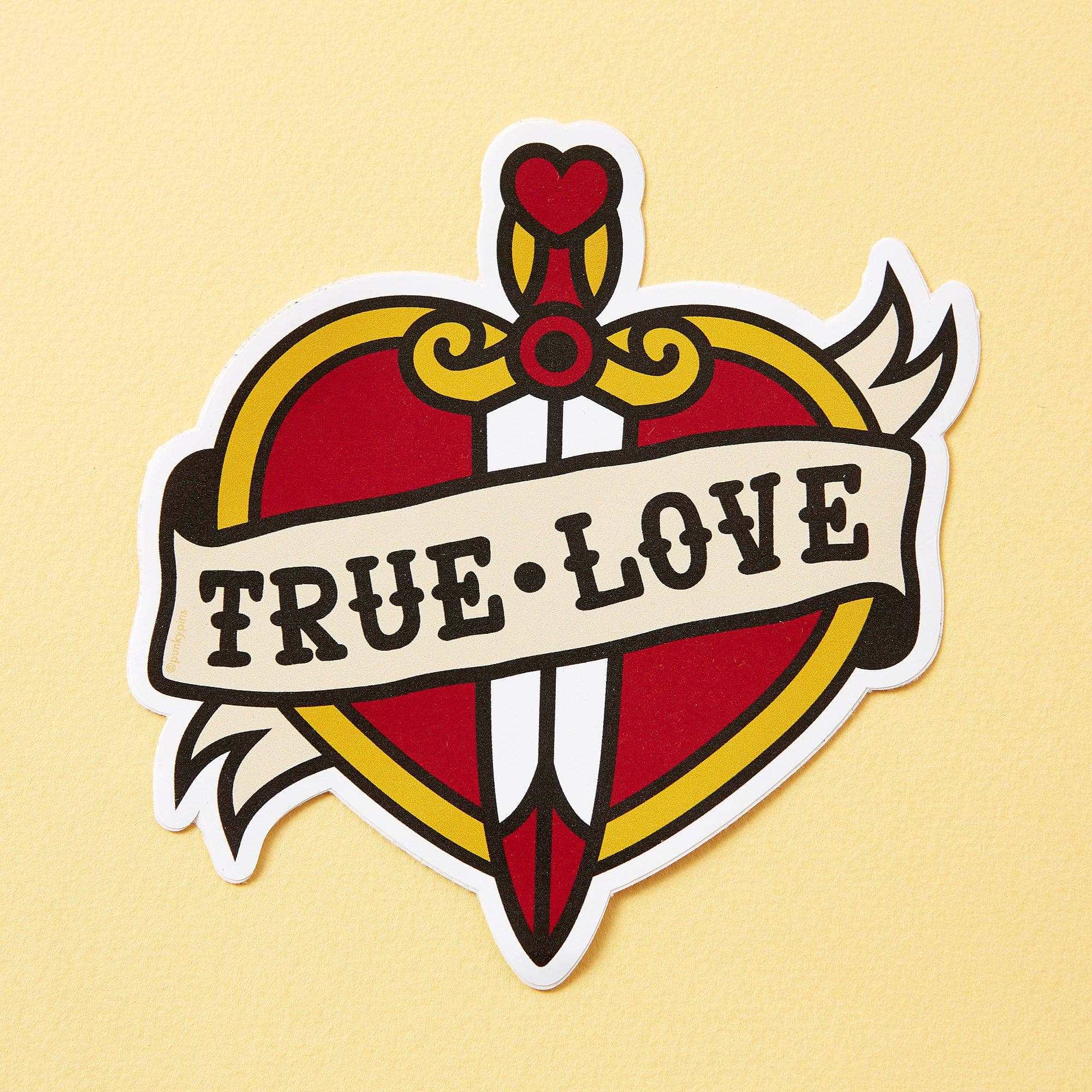 True Love Tattoo Inspired Vinyl Laptop Sticker | Punky Pins – punkypins